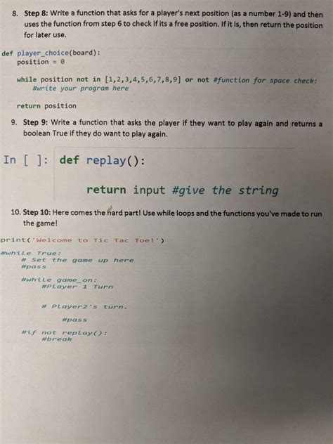 Solved Python Mini Project Build A Tic Tac Toe Game For Chegg