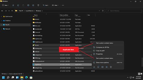 Duplicate Context Menu Item Rwindows11