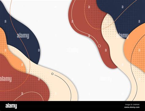 Abstract Colorful Doodle Template Design Decorative Artwork Overlapping With Circles Halftone