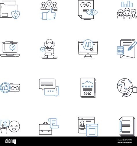 Event Planning Line Icons Collection Planning Organization