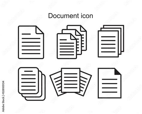 Document Icon Template Black Color Editable Document Icon Symbol Flat Vector Illustration For