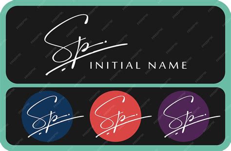 Premium Vector Sp S P Initial Handwriting Sp Initial Handwriting