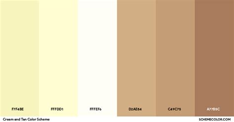 Cream And Tan Color Scheme Palettes SchemeColor Com