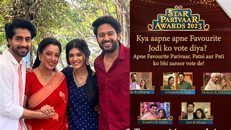 Star Parivaar Awards 2023 Winners List Anupamaa Maan Yeh Rishta Kya