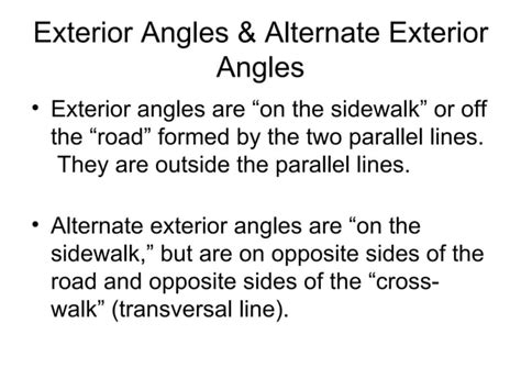 Transversals Vocabulary Ppt