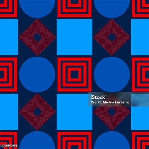 Modern Abstract Geometric Background With Line Texture Seamless Pattern Stock Illustration