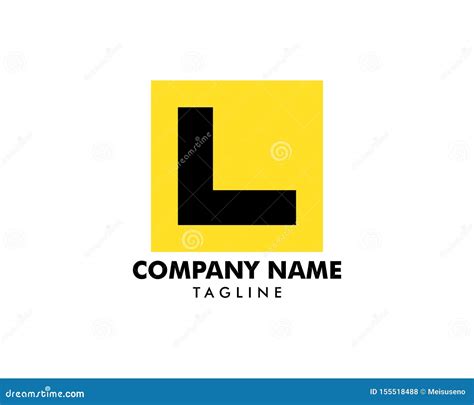 Learner Driver Plate Sign Icon Vector Logo Template Stock Vector