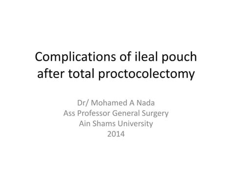 Complications Of Ipaa Pptx