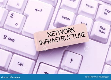 Text Caption Presenting Network Infrastructure Word Written On Hardware And Software Resources