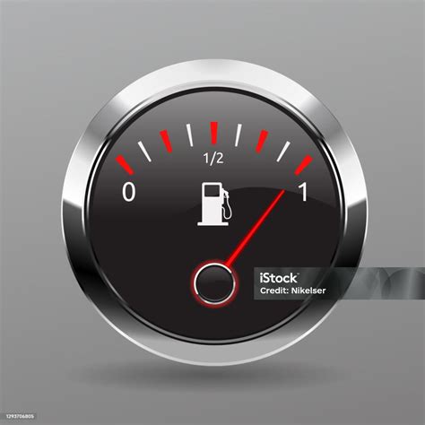연료 게이지 연료 지표 가스 미터 게이지 벡터 탱크 전체 아이콘 자동차 다이얼 가솔린 가솔린 대시 보드 연료 탱크 벡터 그림입니다 Eps 10 0명에 대한 스톡 벡터 아트