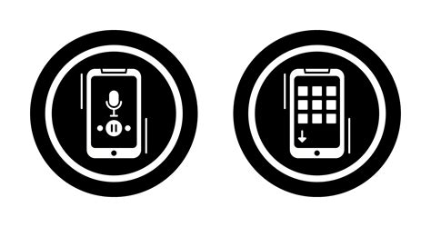 Voice Record And Device Icon Vector Art At Vecteezy