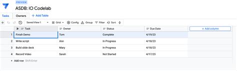 Build A No Code App Using The Native AppSheet Database Google Codelabs