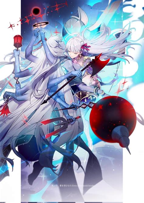 No Kan Kama Fate Kama Third Ascension Fate Fate Series 2girls Armlet Armor Bare