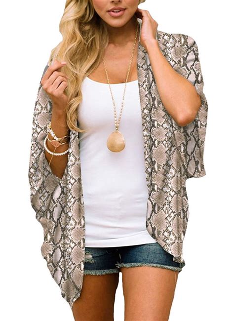 Casuress Womens Cardigan Sheer Kimono Loose Summer Floral Print Cover