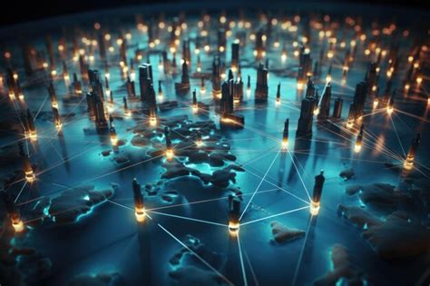 Premium Ai Image Global Business Networking Structure Photorealistic