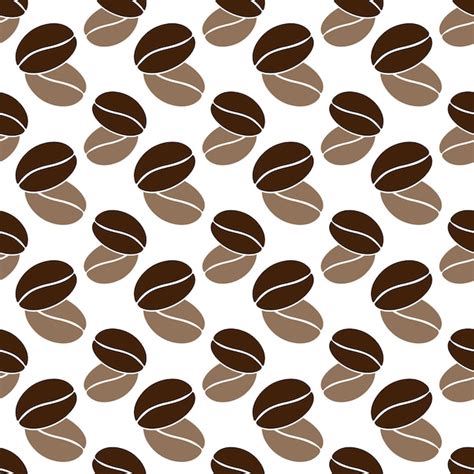 Premium Vector Coffee Beans Seamless Pattern In Trendy Soft Brown