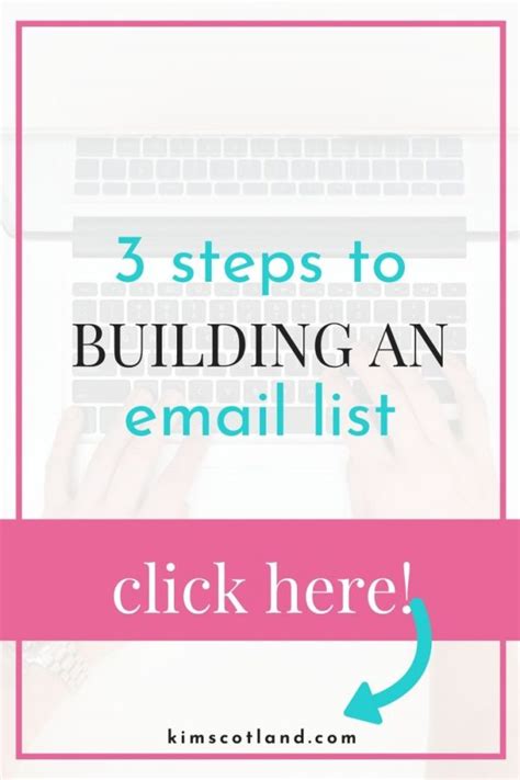 How To Build An Email List In 3 Easy Steps Kim Scotland