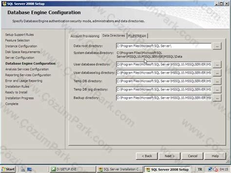 Sql Server 2008 Kurulum Çözümpark
