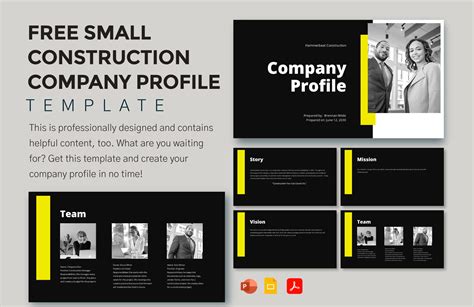 Editable Company Profile Templates In Pdf To Download