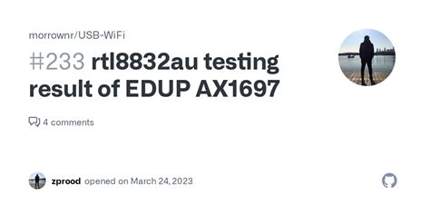 Rtl8832au Testing Result Of Edup Ax1697 · Issue 233 · Morrownr Usb