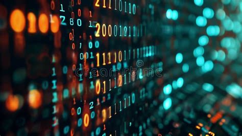 Closeup Of A Series Of Binary Code Translating To The Phrase Data