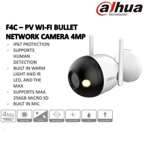 Jual Dh F4c Pv Ip Camera Wifi Dahua Outdoor 4mp Two Way Talk Full