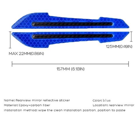 Комплект 2 броя светлоотразителни стикери за авто огледала Olele Bg