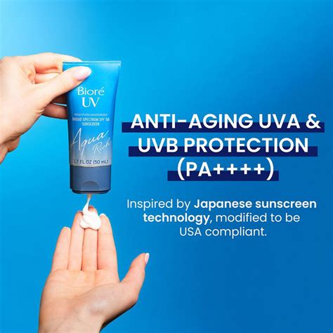 UV Aqua Rich Hydrating Facial Moisturizer with SPF 50 | Biore Skincare