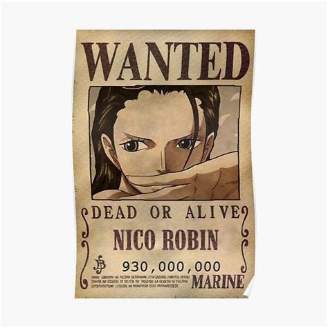 Nico Robin One Piece Poster For Sale By Stephanieben Redbubble