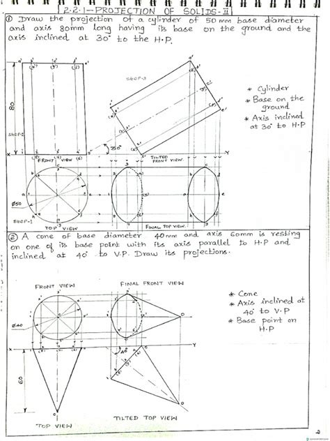 Projection Of Solids Models Pdf