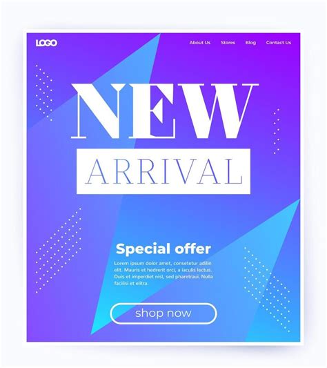 New Arrival Banner Template One Page Design For Web 52985882 Vector