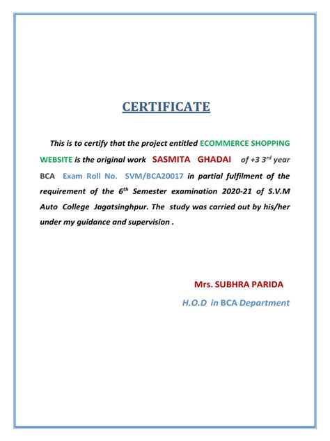 Certificate Sasmita Ghadai Pdf