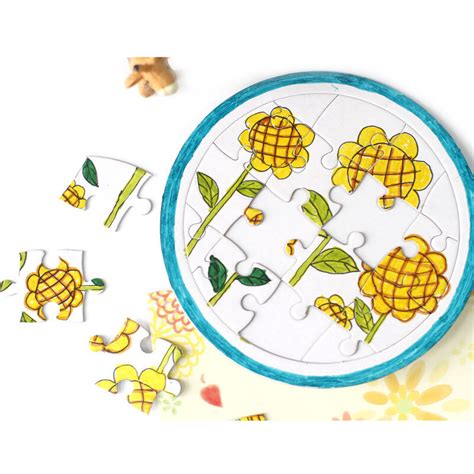 빈 색칠 퍼즐 종이 흰색 금형 보드 어린이 Diy 생산 퍼즐 색칠 그래피티 그림 어린이 교육 장난감 학습 및 교육