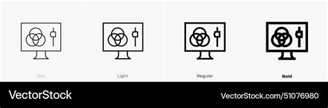 Color Scheme Icon Thin Light Regular And Bold Vector Image