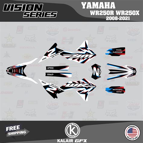 Kalair Gfx Graphics Kit For Yamaha Wr250r Wr250x 2008 2021 Vision