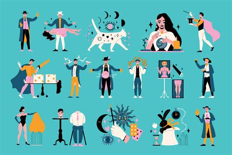 Magic Show Set 4957795 Vector Art At Vecteezy