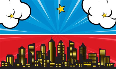 Superhero City Background Vector Art Icons And Graphics For Free Download