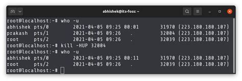 How To Log Out A User Off Ssh In Linux