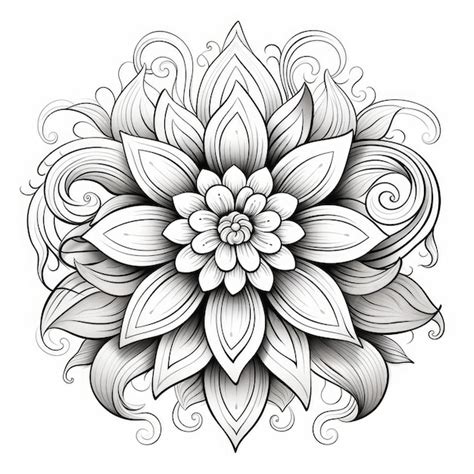 Premium AI Image Mandala Design On White Isolated Background Boho