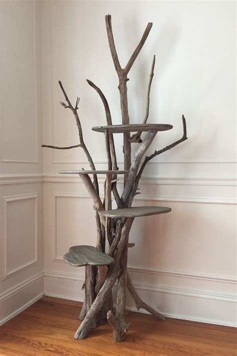 Large Driftwood Cat Climbing Tree Handmade From Reclaimed
