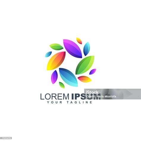 Colorful Leaf Nature Design Template Stock Illustration Download