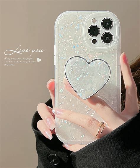 폰쁨 오늘출발 하트 세트 그립 스마트톡 아이폰케이스 화이트 자개 대리석 투명 범퍼 아이폰7 8 Se2 Se3 X Xs Max Xr 11 12 13 미니 14 15 16