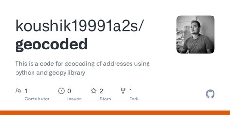 Koushik Ghosh On Linkedin Github Koushik19991a2sgeocoded This Is A Code For Geocoding Of