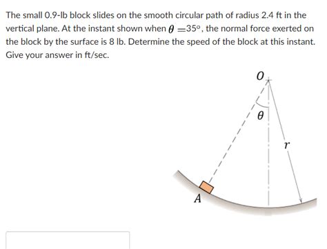 solved the small 0 9 1b block slides on the smooth circular