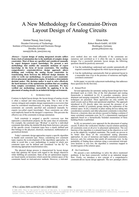 Pdf A New Methodology For Constraint Driven Layout Design Of Analog Circuits