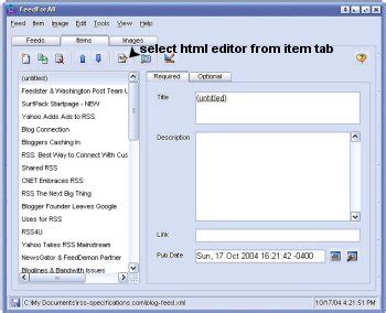 Add Links To RSS News Feeds With FeedForAll