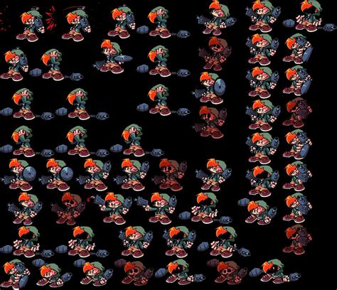 Spritesheet Of Dusttale Pico Fnf Mod