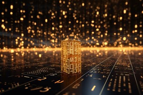 premium photo quantum computing concept with binary code particl 00099 01