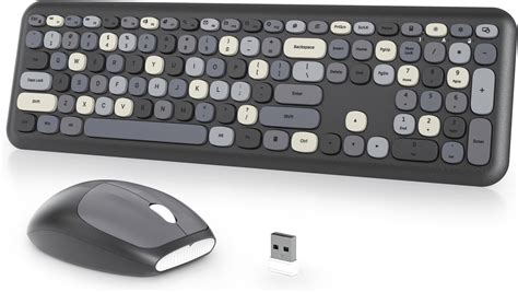 Retro Typewriter Wireless Keyboard With Round Keycaps 2 4ghz Compact Usb Cute