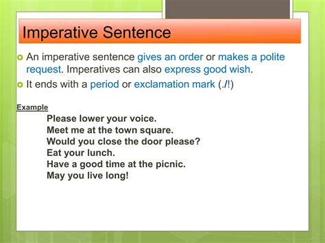 Sentence Types Declarative Interrogative Imperative And Exclamatory Pptx